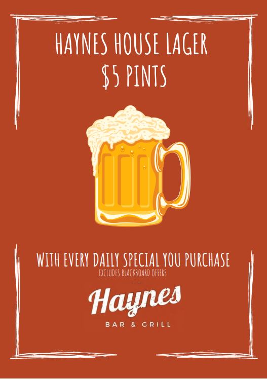 What's On - Haynes Bar & Grill
